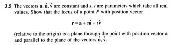 Solved 5 The vectors a,u^,v^ are constant and s,t are | Chegg.com