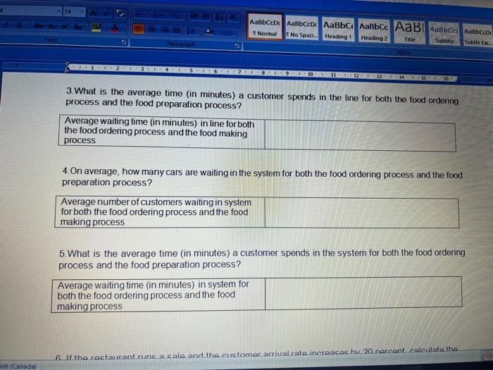 Solved Analyzing a Taco Bell Restaurant The following | Chegg.com ...
