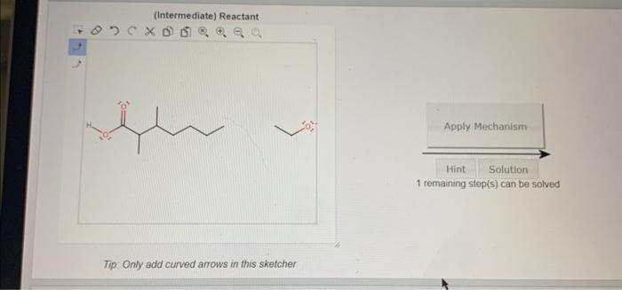 Tip: Only add curved arrows in this sketcher | Chegg.com