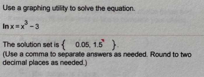 Solved Use a graphing utility to solve the equation. | Chegg.com