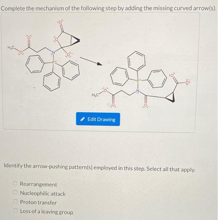 Solved Complete the mechanism of the following step by | Chegg.com