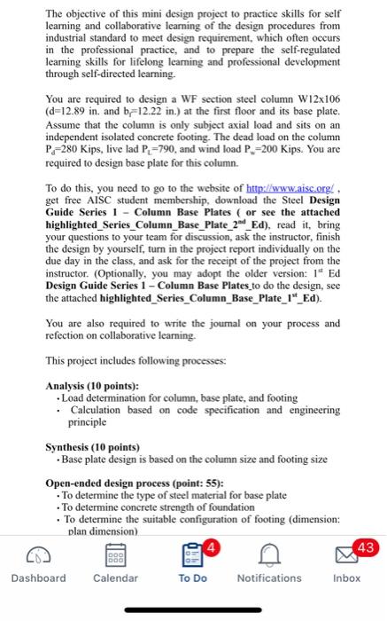 The objective of this mini design project to practice | Chegg.com