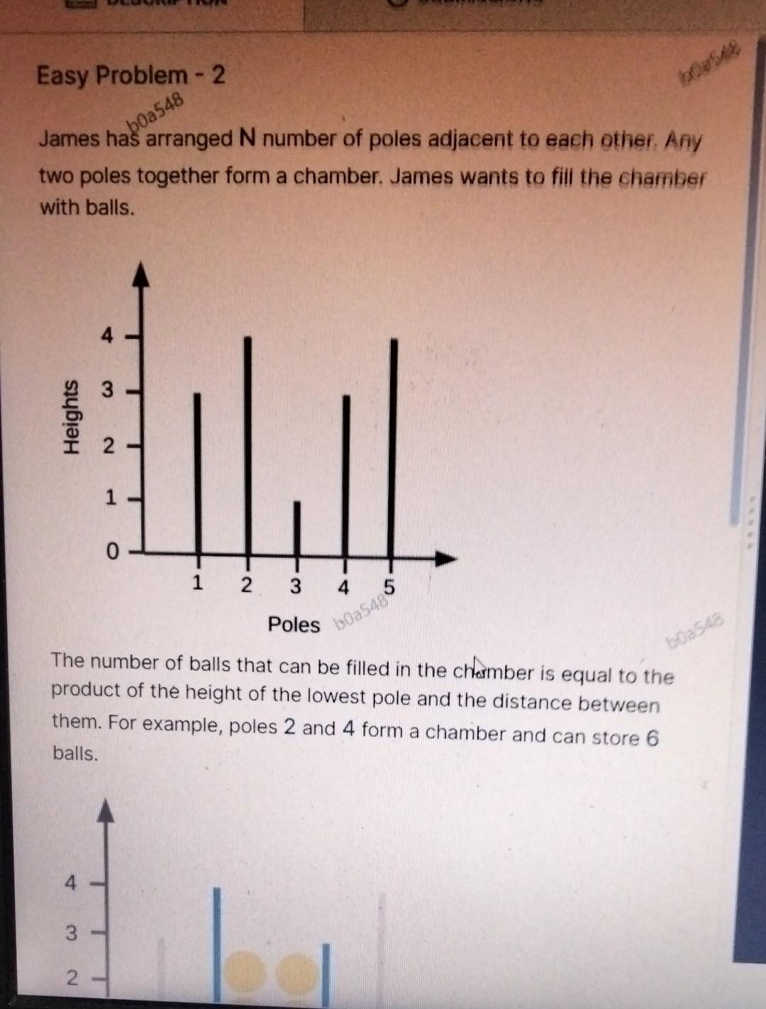 Solved Easy Problem - 2 James has arranged N number of poles | Chegg.com