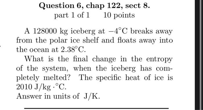 Solved Question 6, chap 122, sect 8. part 1 of 110 points A | Chegg.com