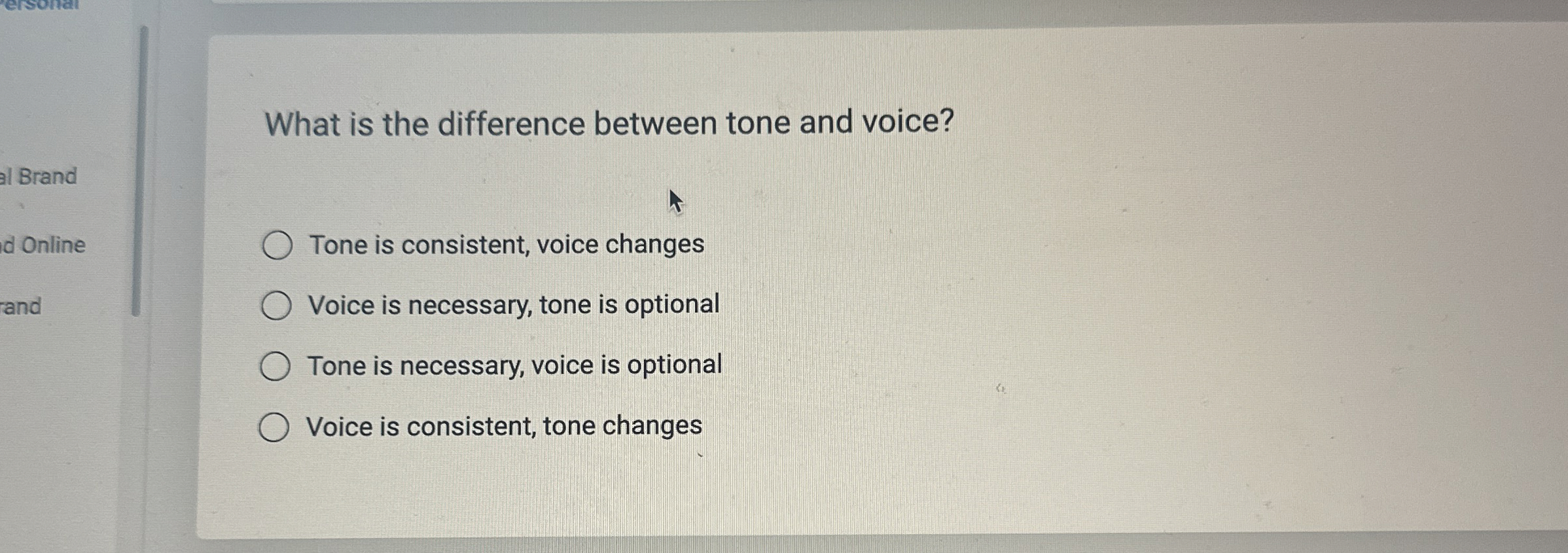 Solved What is the difference between tone and voice?Tone is | Chegg.com