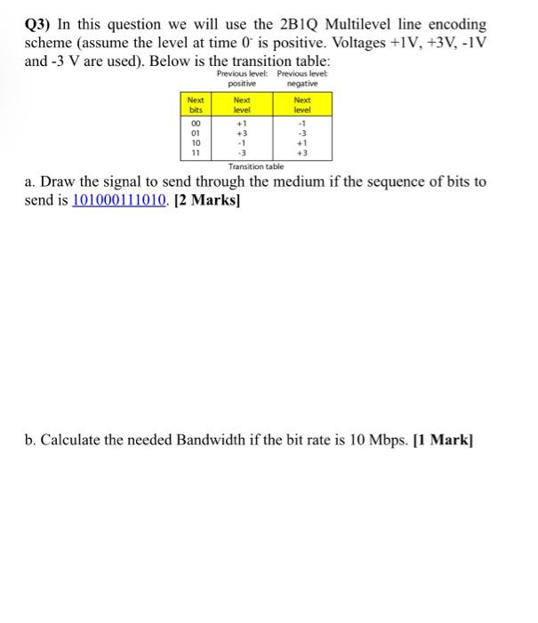 Solved Q3) In this question we will use the 2 B1Q Multilevel | Chegg.com