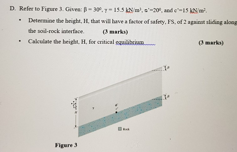 Solved Can anyone solve this Geotechnical Engineering | Chegg.com