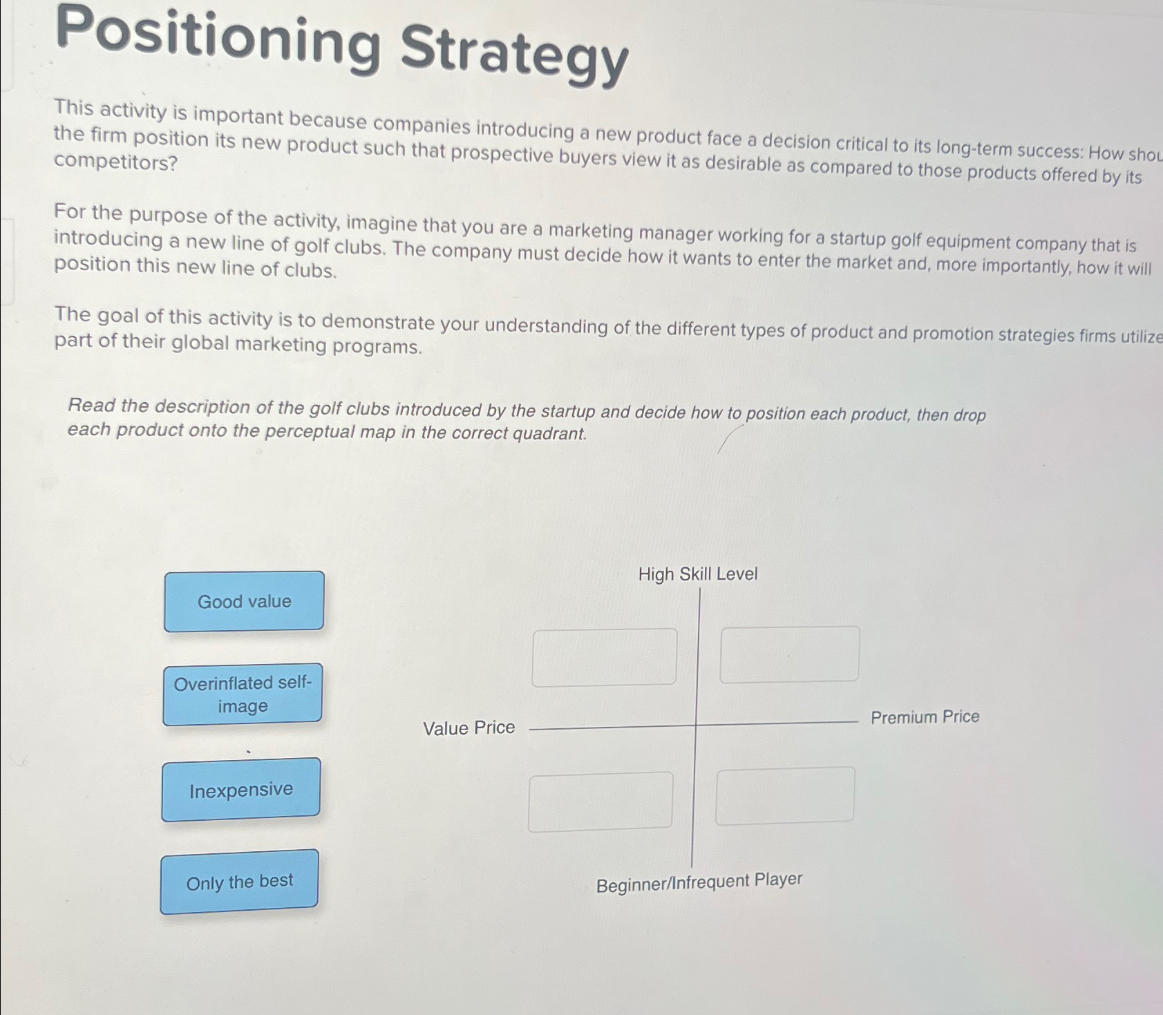 Solved Positioning StrategyThis activity is important | Chegg.com