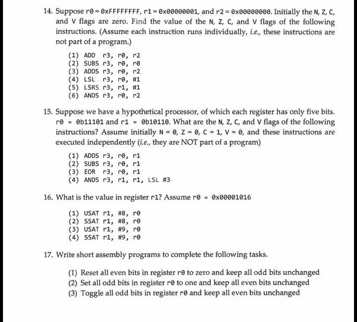 Solved Suppose r0=0×FFFFFFFF,r1=0×00000001, ﻿and | Chegg.com