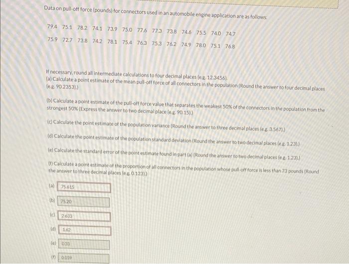 Solved Consider the compressive strength data from the table | Chegg.com