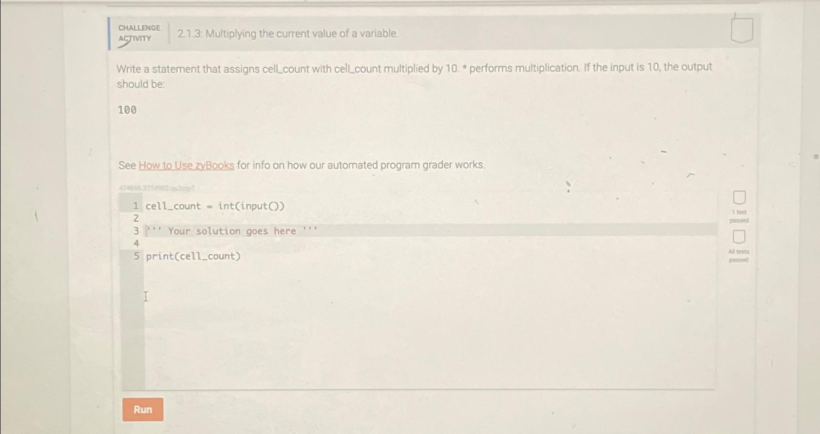 Solved CHALIENGEACJIVITY21.3. ﻿Multiplying the current value | Chegg.com
