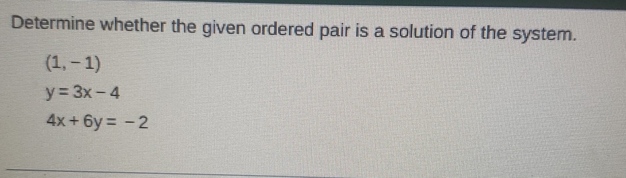 Solved Determine whether the given ordered pair is a | Chegg.com