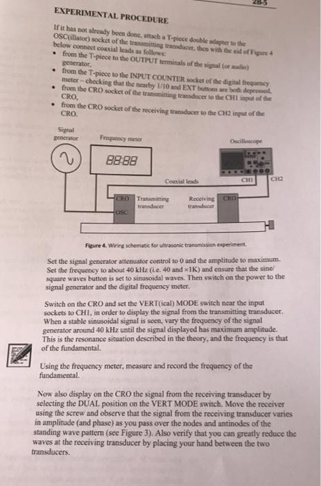 EXPERIMENTAL PROCEDURE If it has not already been | Chegg.com