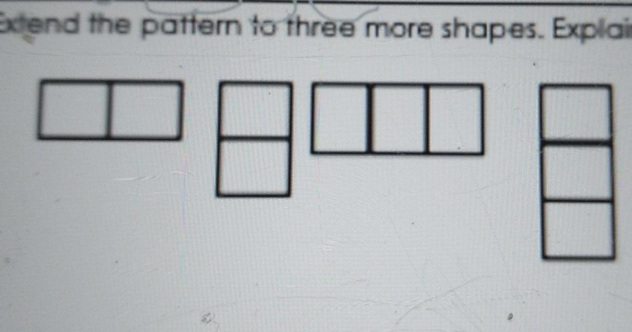 Solved extend the pattern to three more shapes. Explai | Chegg.com