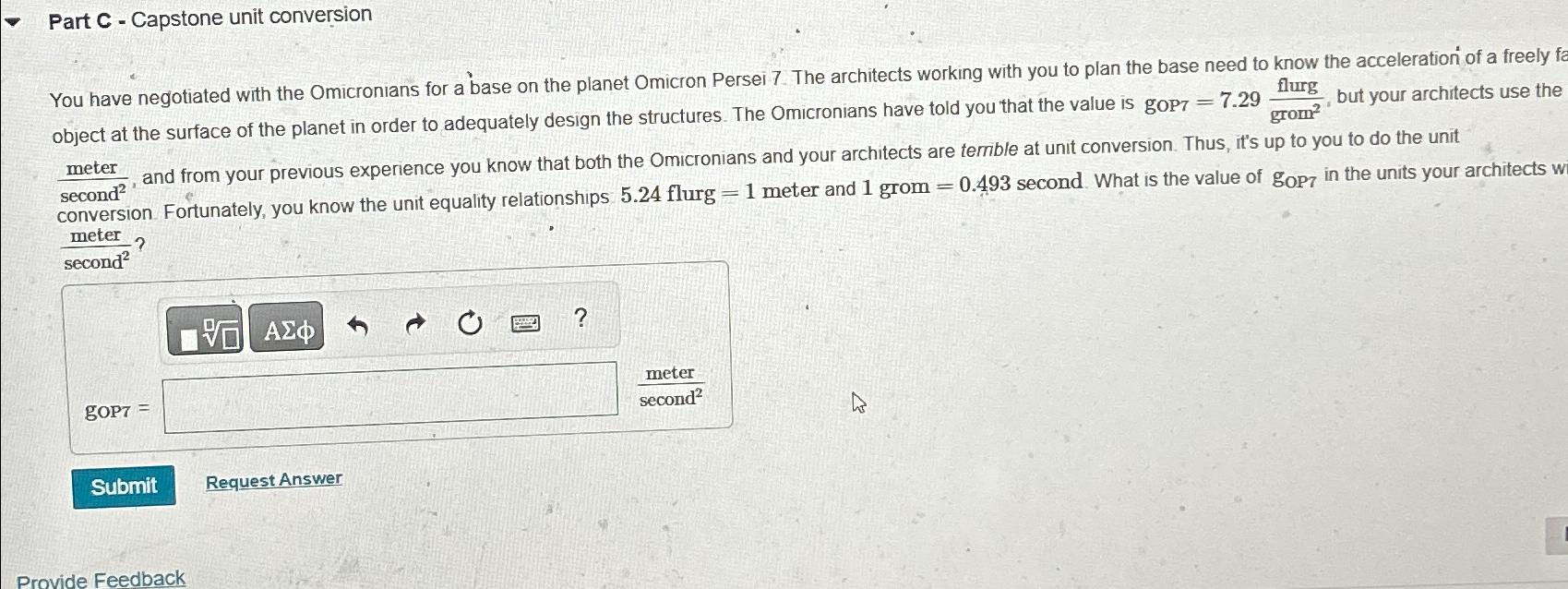 Solved Part C - ﻿Capstone unit conversionYou have negotiated | Chegg.com