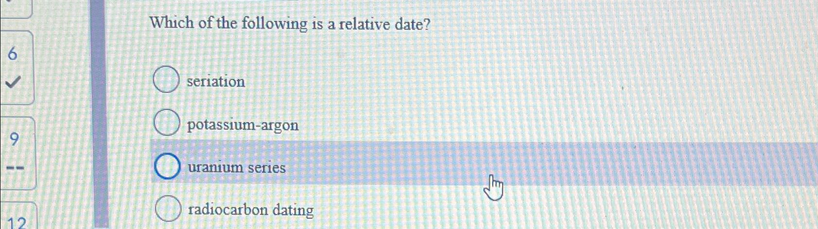 Solved Which of the following is a relative | Chegg.com