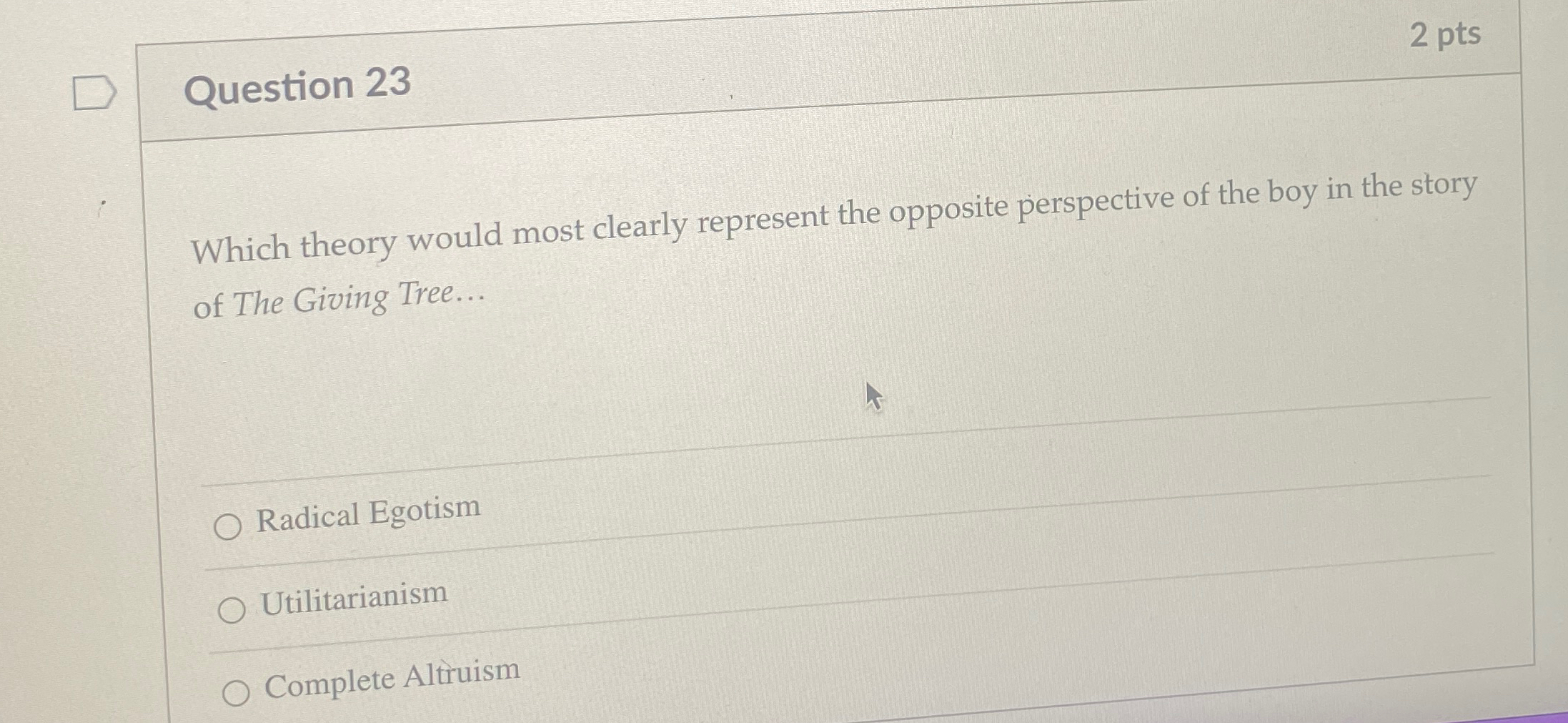Solved Question 232 ﻿ptsWhich theory would most clearly | Chegg.com