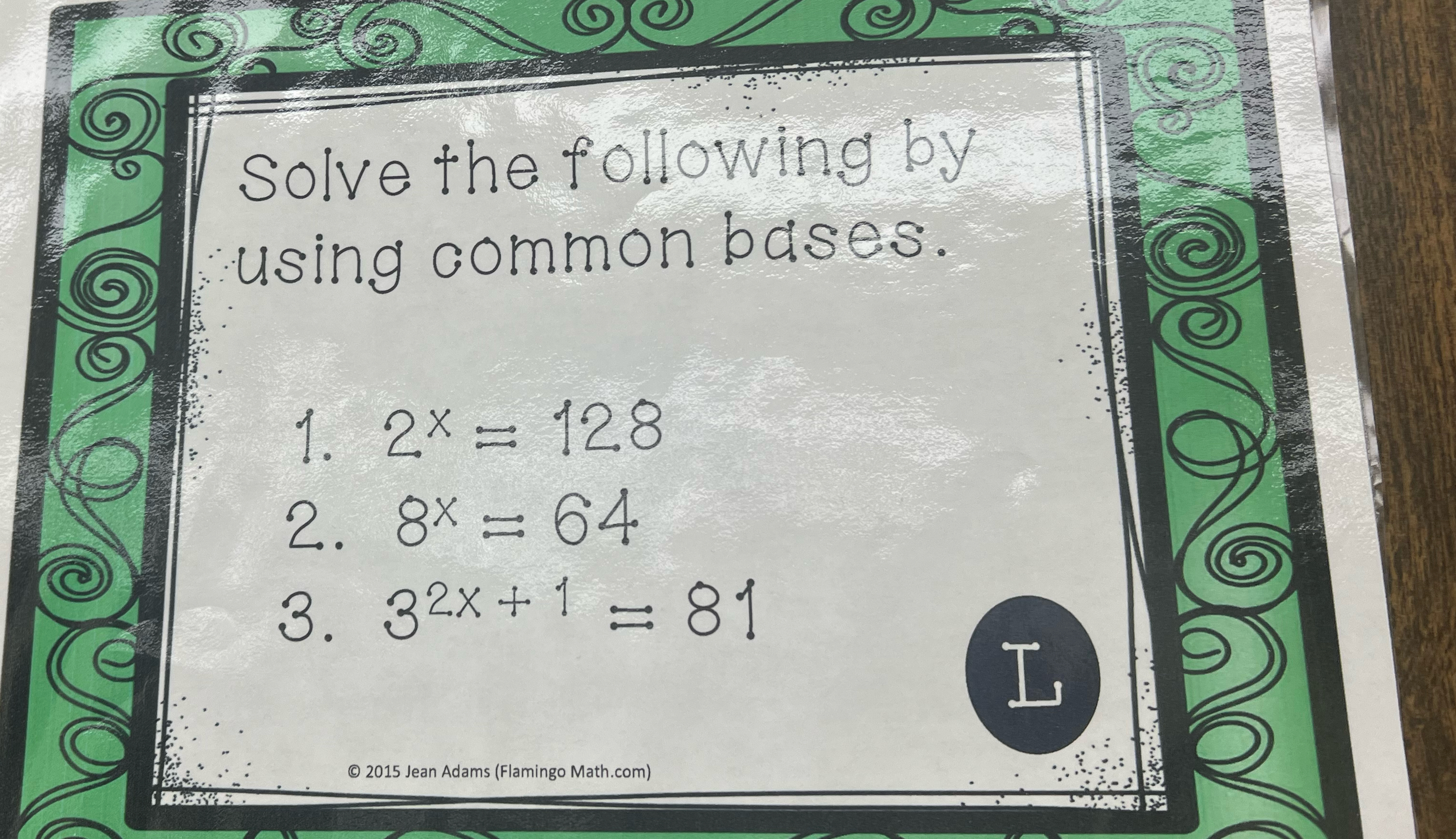 Solved Solve the following by using common bases. ﻿1. 2x=128 | Chegg.com