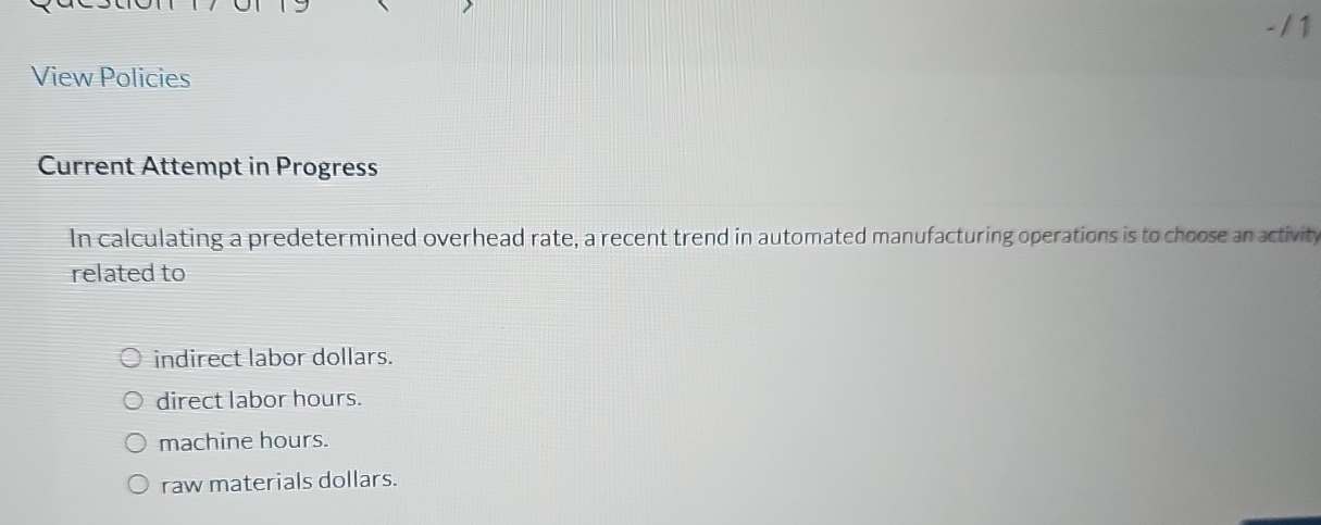 Solved View PoliciesCurrent Attempt in ProgressIn | Chegg.com