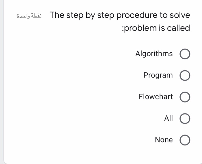 Solved The step by step procedure to solve نقطة واحدة | Chegg.com