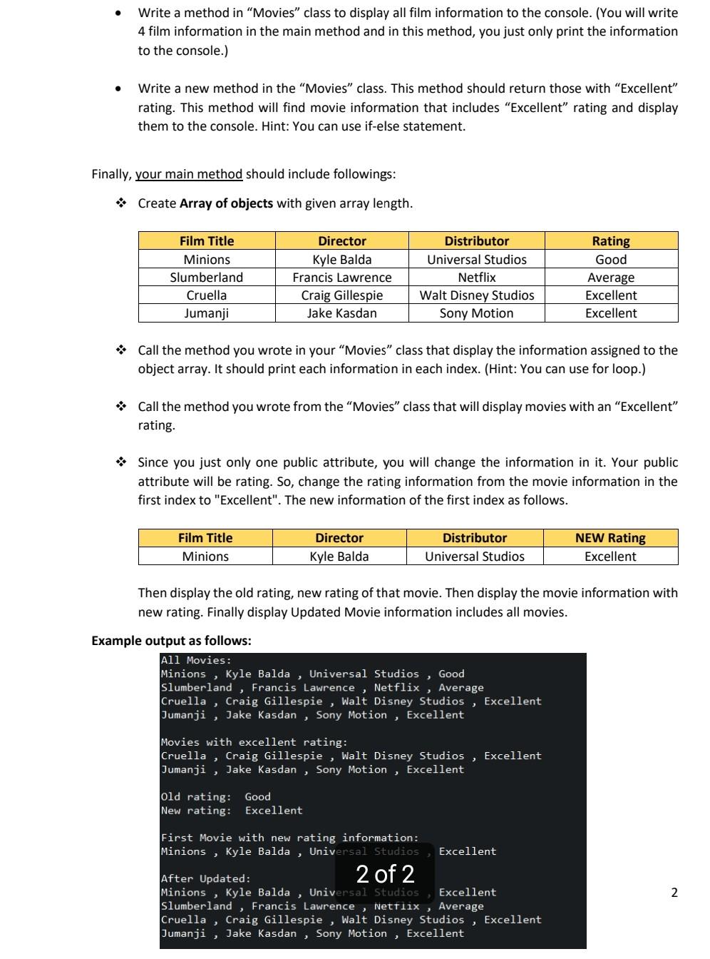 Solved QUESTION 1 (100p) Write a class which is called | Chegg.com