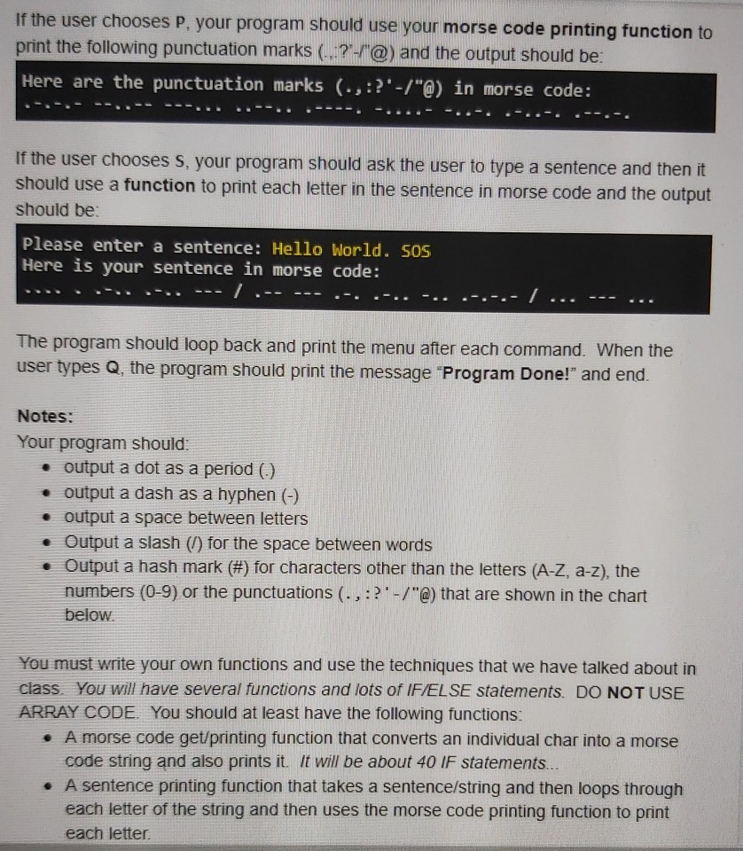 Solved Your job is to write a menu driven program that can | Chegg.com