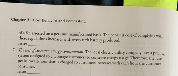 Solved E 1 2 Exercise 3-40 Matching Cost Behavior | Chegg.com