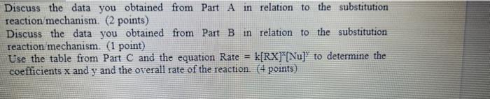Post Lab data : (part A) cloudy * Test tube 4 | Chegg.com