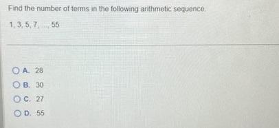 Solved Find the number of terms in the following arithmetic | Chegg.com