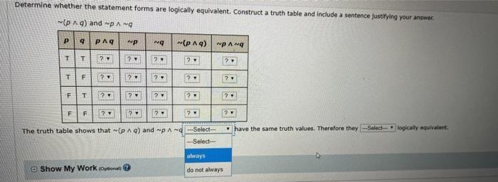 Solved Determine whether the statement forms are logically | Chegg.com