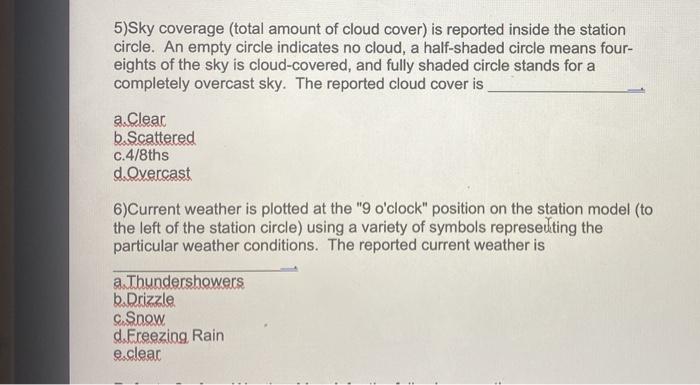 Solved Surface Weather Map Questions Reading a Weather | Chegg.com