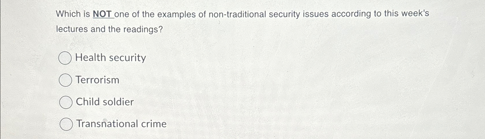 Solved Which is NOT one of the examples of non-traditional | Chegg.com