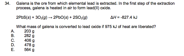 Solved Galena is the ore from which elemental lead is | Chegg.com