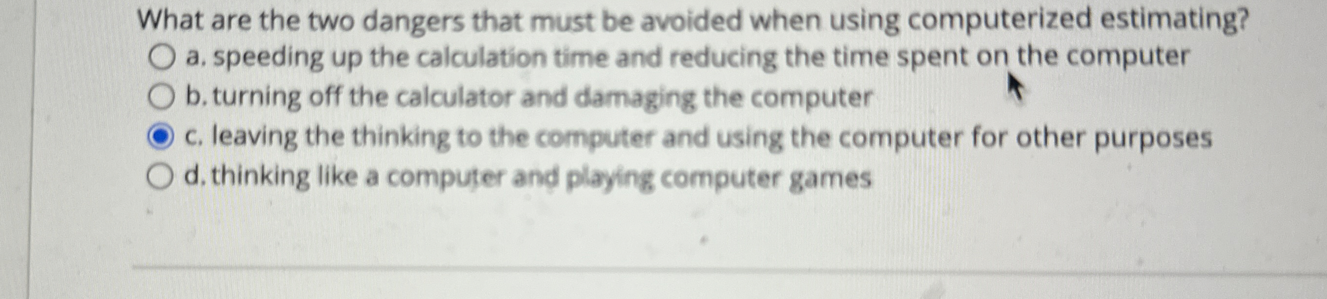 Solved What are the two dangers that must be avoided when | Chegg.com
