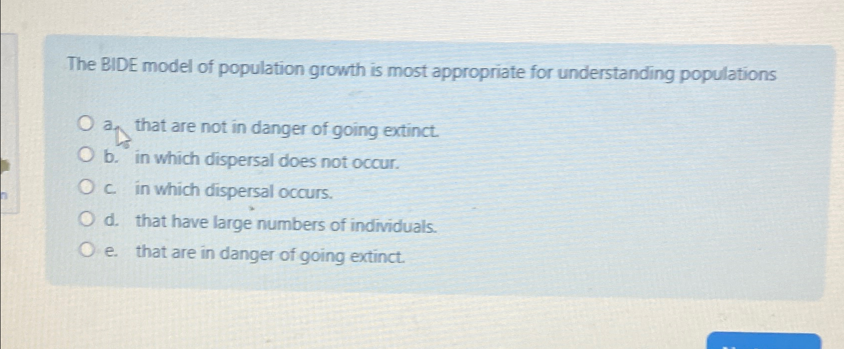 Solved The BIDE model of population growth is most | Chegg.com