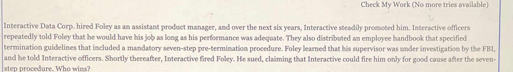 Solved Check My Work (No more tries available)Interactive | Chegg.com