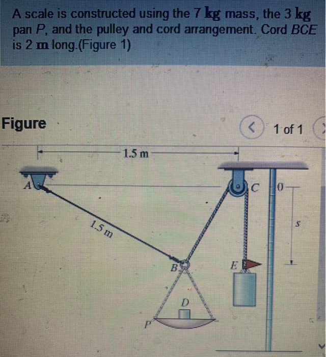 Solved A scale is constructed using the 7 kg mass, the 3 kg | Chegg.com
