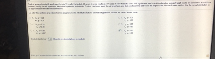Solved Trials in an experiment with a polygraph included | Chegg.com