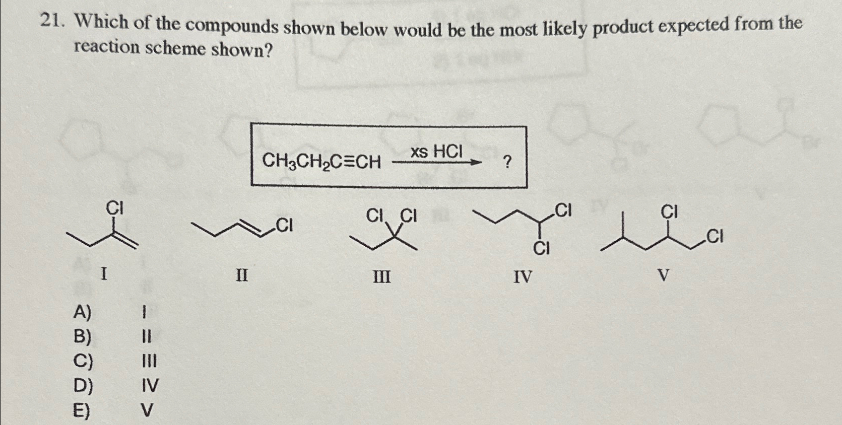 Solved Which of the compounds shown below would be the most | Chegg.com