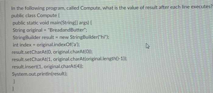 Solved In the following program, called Compute, what is the | Chegg.com