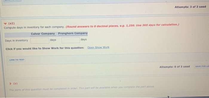Solved Exercise 6-15 al-a2, b (Part Level Submission) The | Chegg.com