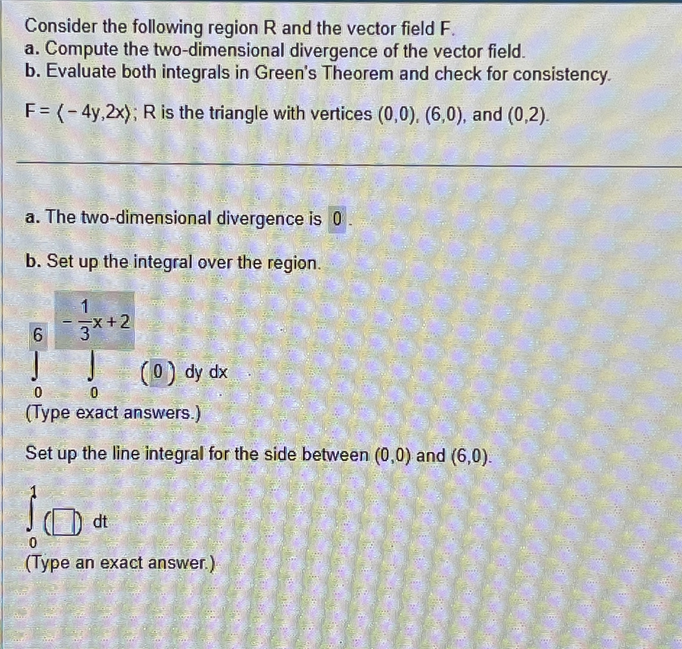 Solved Consider the following region R and the vector field | Chegg.com