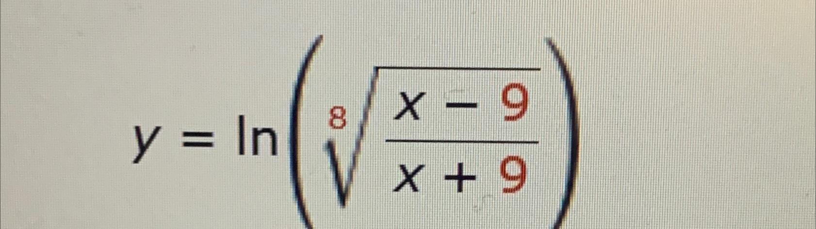 Solved y=ln(x-9x+98) ﻿Differentiate | Chegg.com