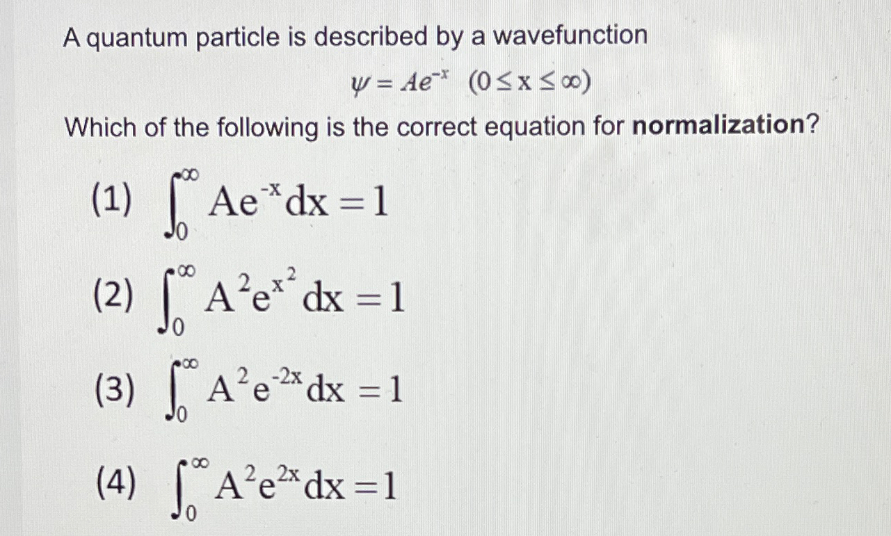 Solved A quantum particle is described by a | Chegg.com