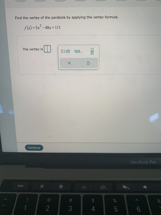Solved Find the vertex of the parabola by applying the | Chegg.com