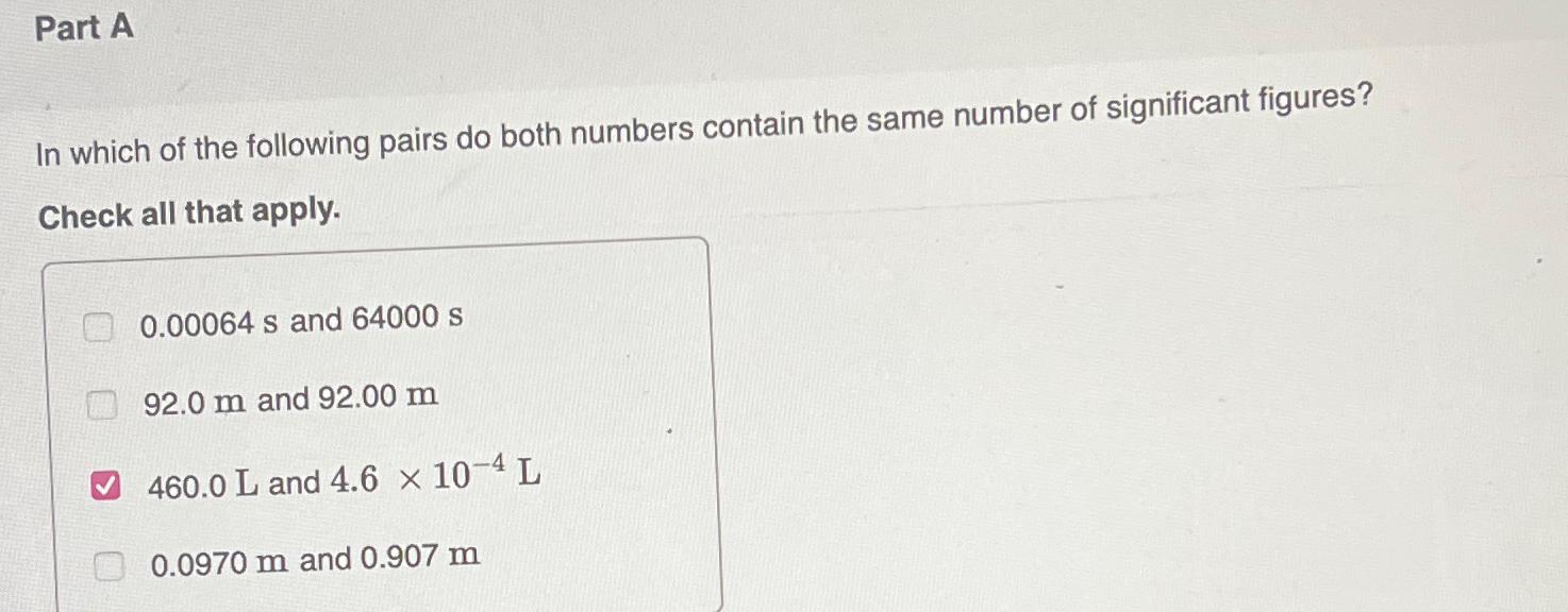 Solved Part AIn which of the following pairs do both numbers | Chegg.com