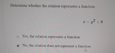 Solved Determine whether the relation represents a | Chegg.com