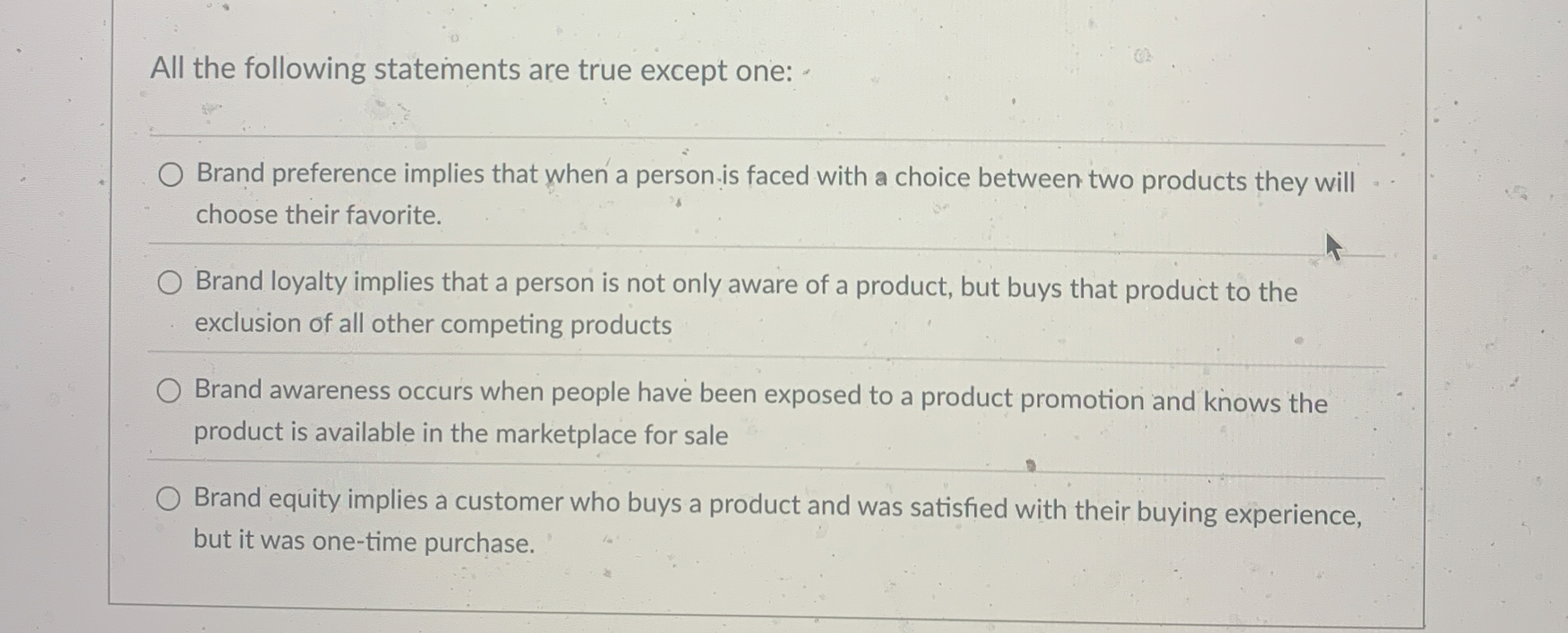 Solved All the following statements are true except | Chegg.com