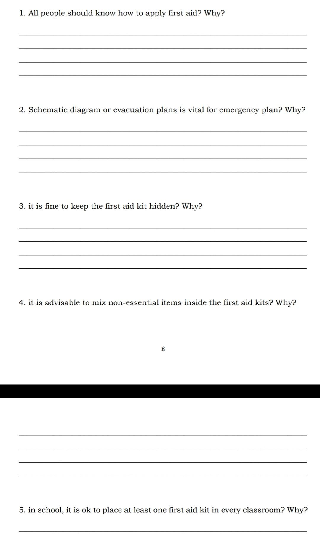 Solved 1. All people should know how to apply first aid? | Chegg.com