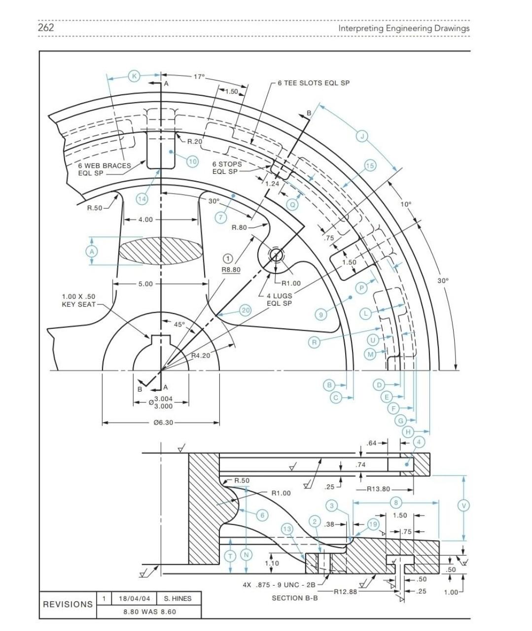 Solved 262 Interpreting Engineering Drawings 17° - 6 TEE | Chegg.com